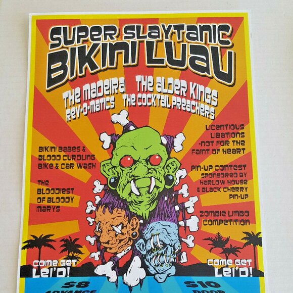 Art | Surf Music Poster Rare 17 X 11 Gig Dean Tomasek Art Madeira ...